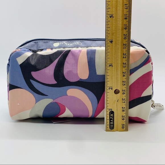 Lesportsac | Bags | Lesportsac Rectangular Cosmetic Orchid Swirl Pouch ...